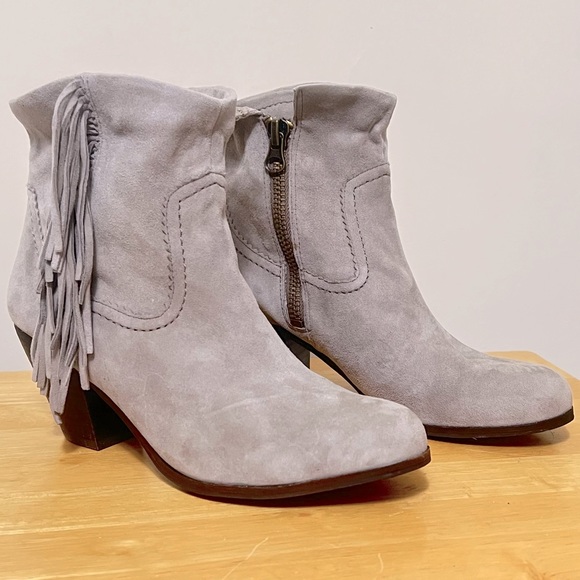Sam Edelman | Shoes | Sam Edelman New Western Louie Suede 3 Fringe Zip ...
